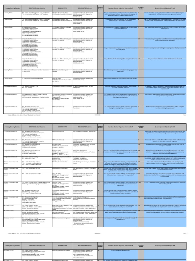 Information Security Policy Audit | PDF | Information Security | Access ...