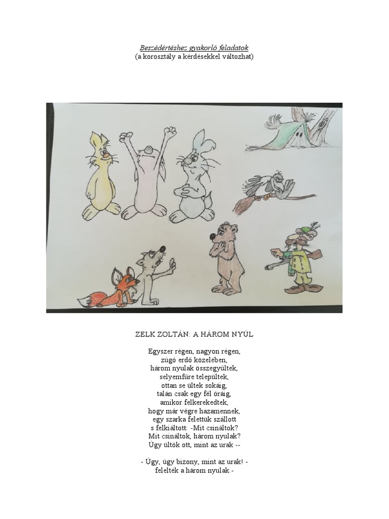 Zelk Zoltán A Három Nyúl | PDF