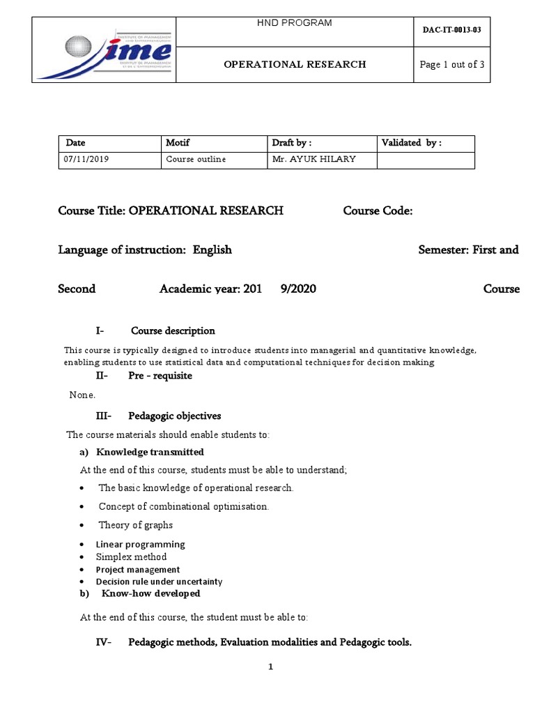 Operational Research Progression | PDF | Mathematical Optimization | Linear Programming