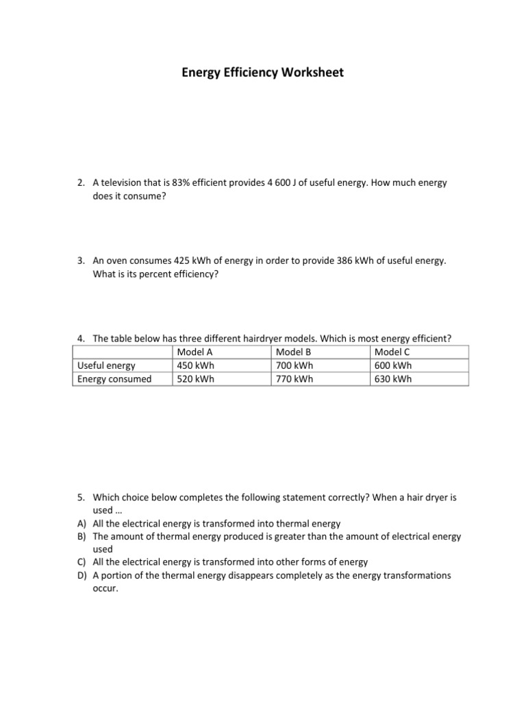 Energy Efficiency Calculations Guide | PDF | Furnace | Water Heating