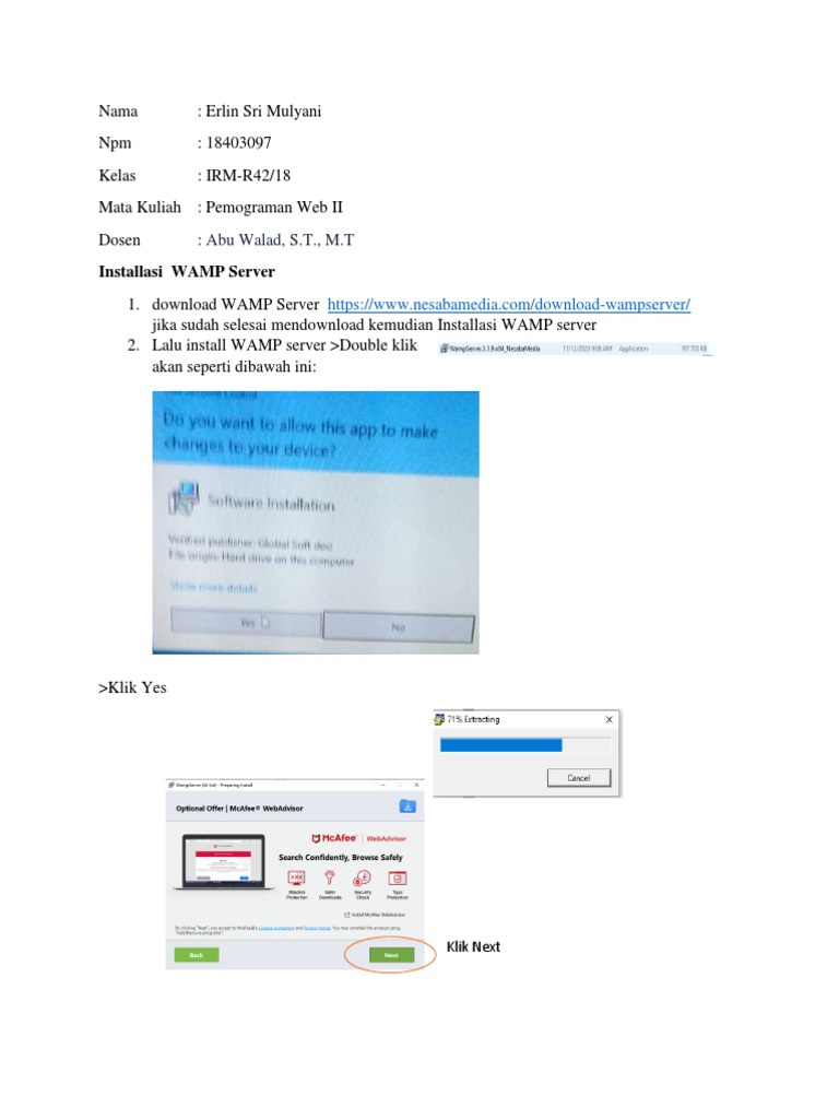 Instalasi dan Penggunaan WAMP Server | PDF