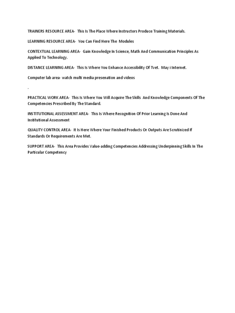 Trainers Resource Area | PDF