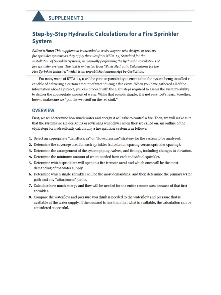 Step by Step Hydraulic Calculation | PDF