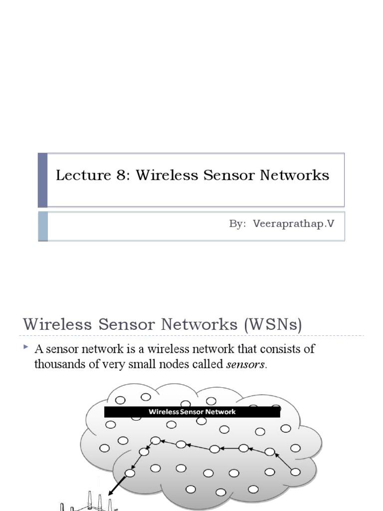 Lecture 8 Wireless Sensor Networks By Veeraprathap V Pdf Wireless Sensor Network