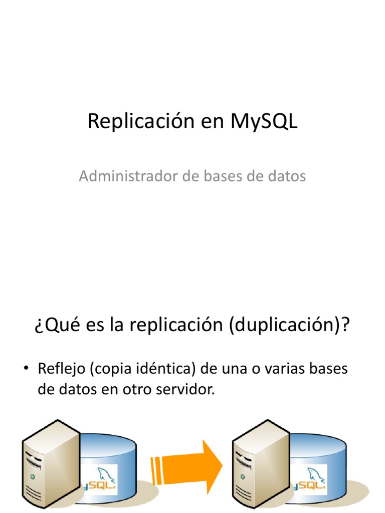 Replicacion en MySQL PDF | PDF | Apoyo | Mi sql