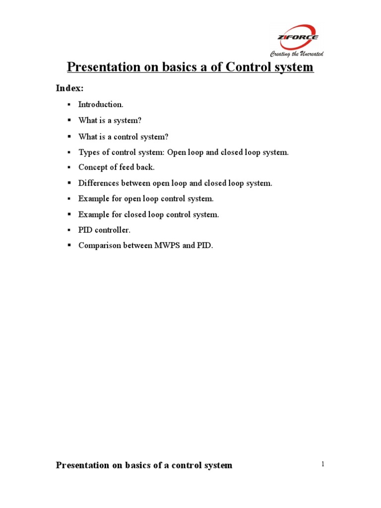 Control System | PDF | Control Theory | Control System