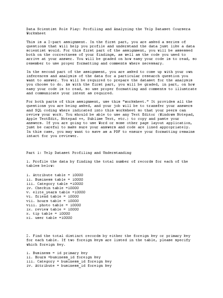 Data Scientist Role Play | PDF | Data | Information Science