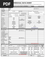 Personal Data Sheet Cs Form No. 212 Revised 2018 | PDF | Passport ...