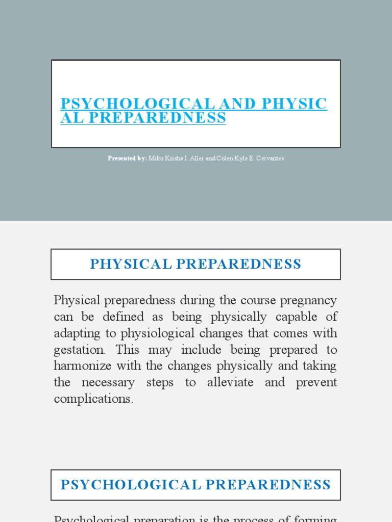 Pregnancy: Physical and Psychological Readiness | PDF | Self-Improvement