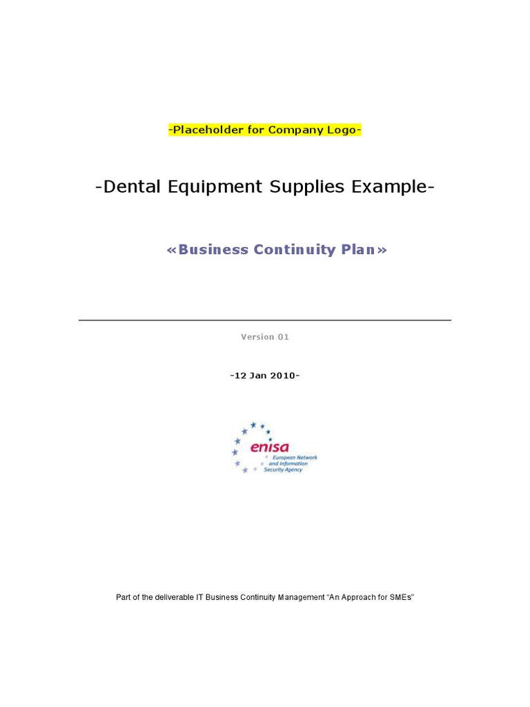BCM For SME Example BCP-Template | PDF | Backup | Information Security
