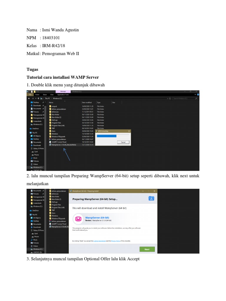 Panduan Instalasi WAMP Server | PDF | Komputer
