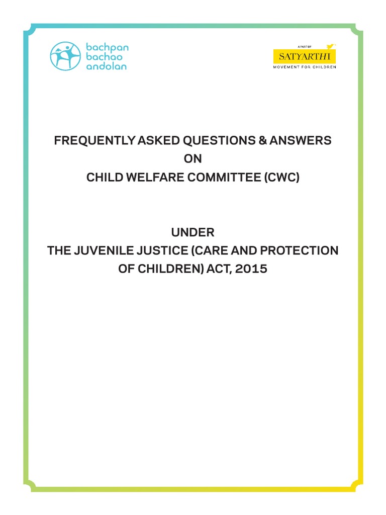 Frequently Asked Questions & Answers ON Child Welfare Committee (CWC ...