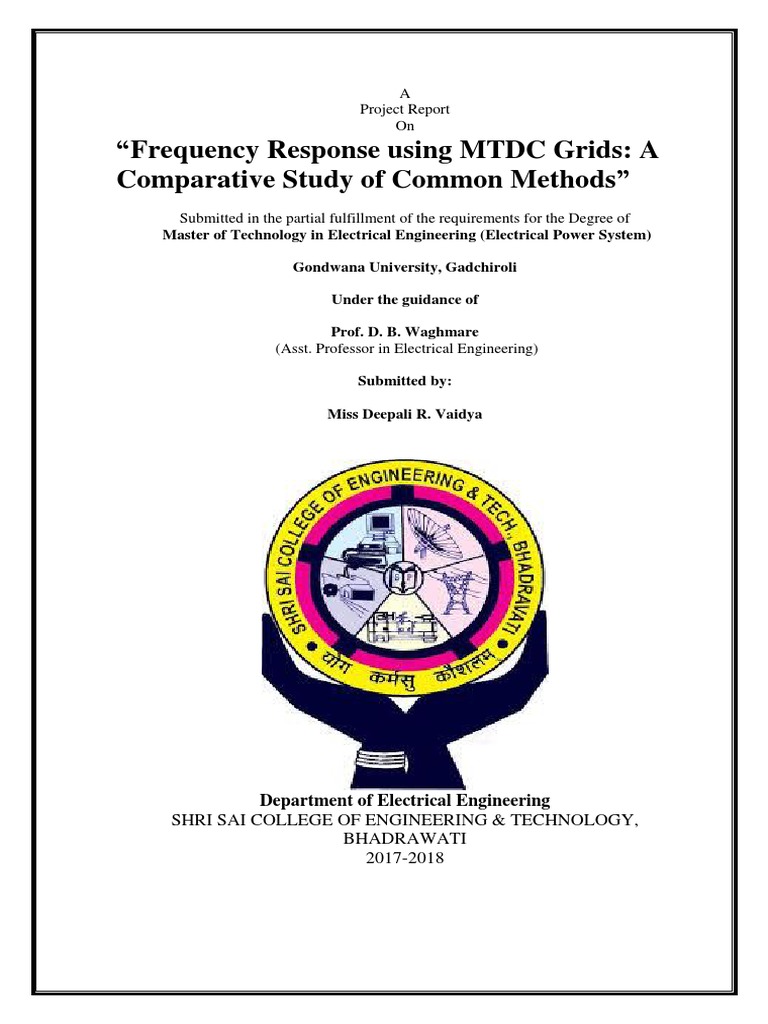 Frequency Response Using MTDC Grids: A Comparative Study of Common Methods | PDF | Science ...