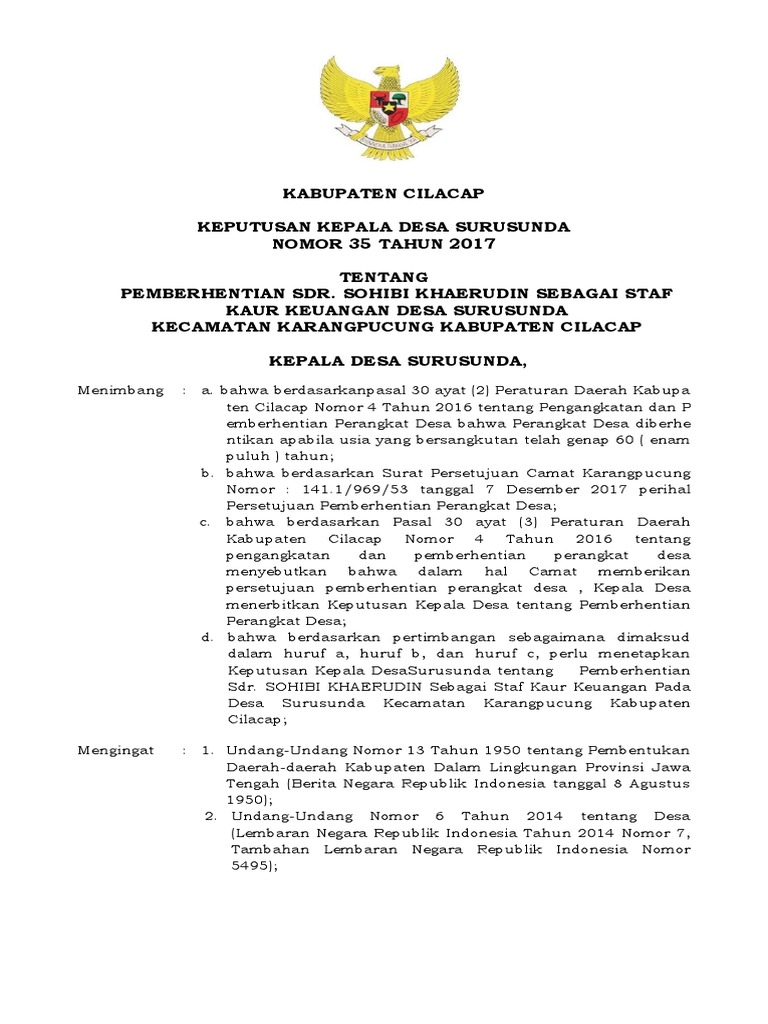 SK Pemberhentian | PDF