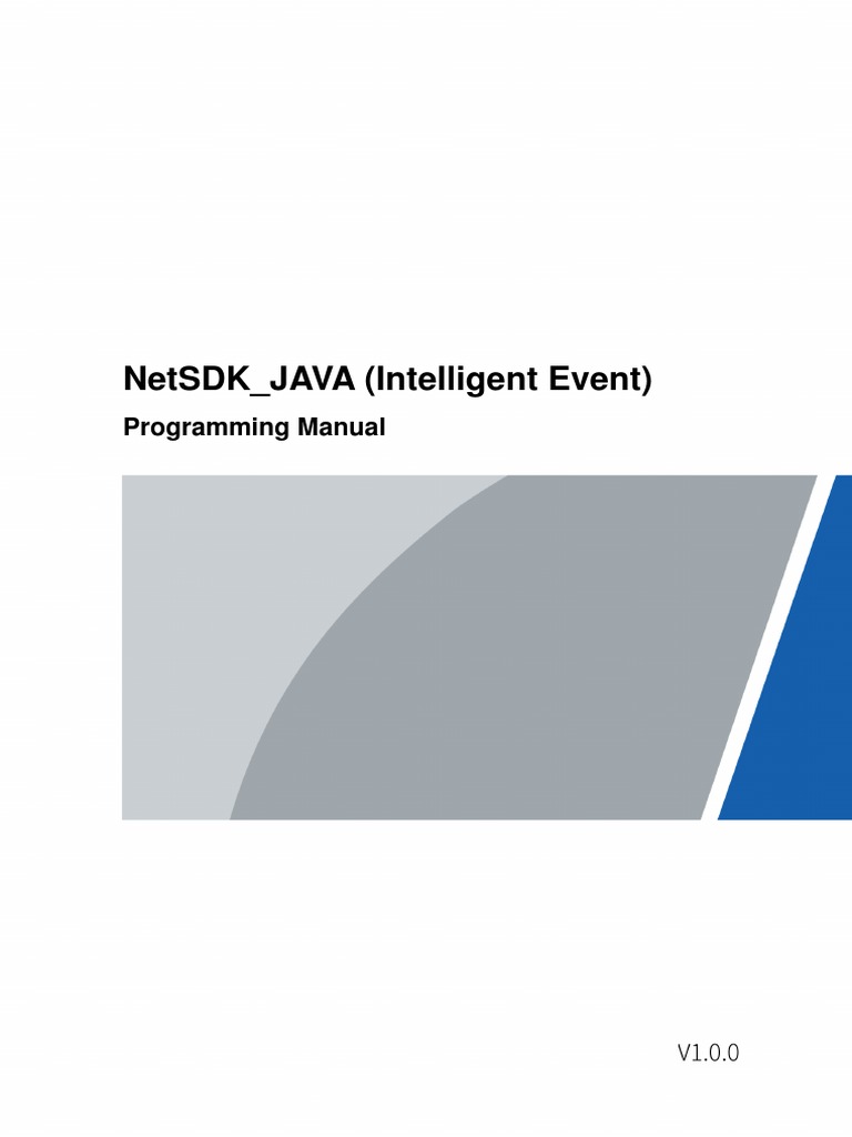 NetSDK - JAVA Programming Manual (Intelligent Event) | PDF | Library ...