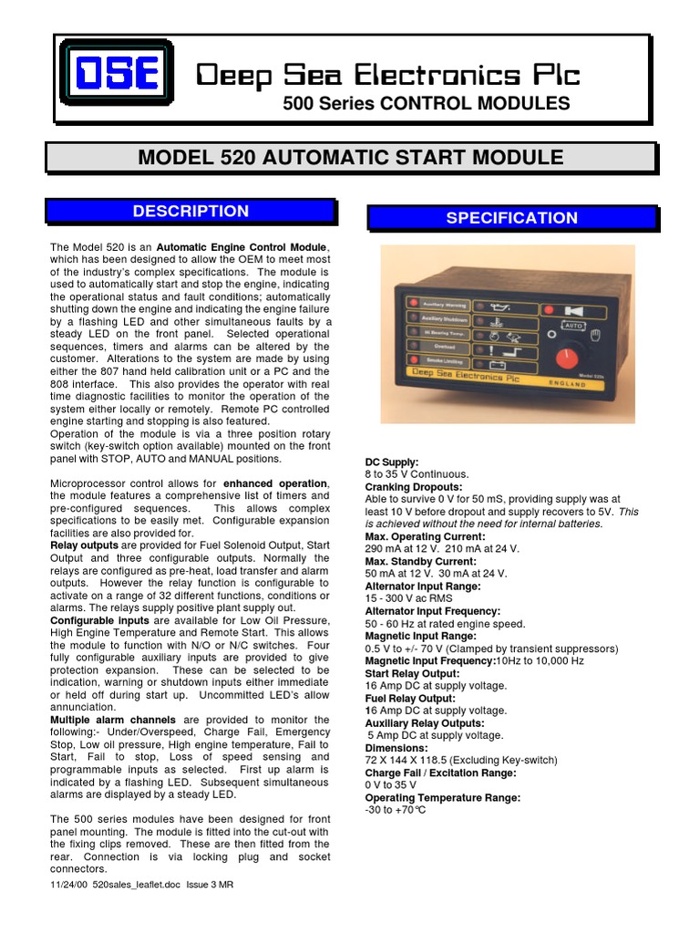 Automatic Engine Control Module: Specifications and Operation of the ...