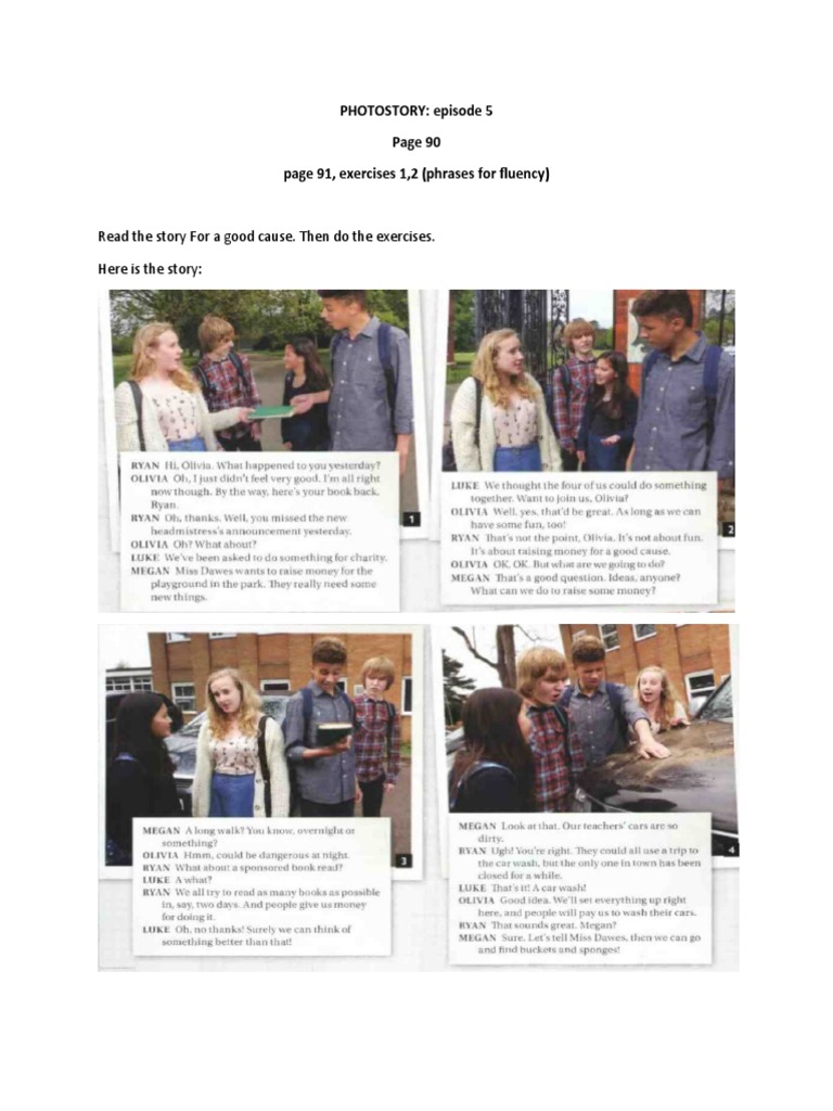 Read The Story For A Good Cause. Then Do The Exercises. Here Is The ...