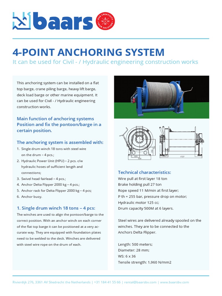 4-Point Anchoring System: It Can Be Used For Civil - / Hydraulic ...