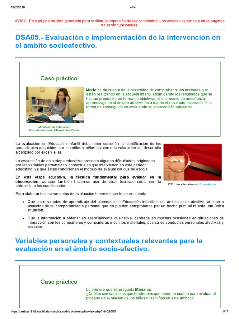Tema 5 - Dsa PDF | PDF | Evaluación | Educación de la primera infancia