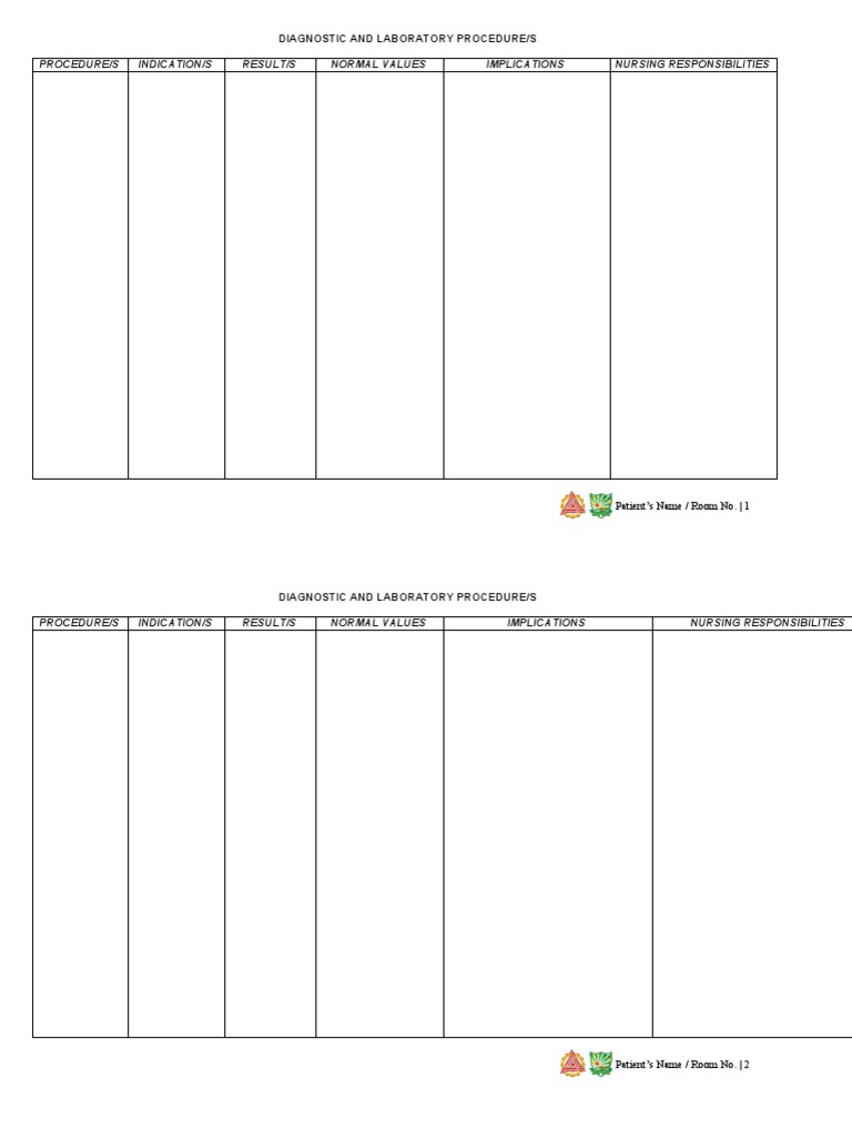 Diagnostic Lab Procedures Overview | PDF