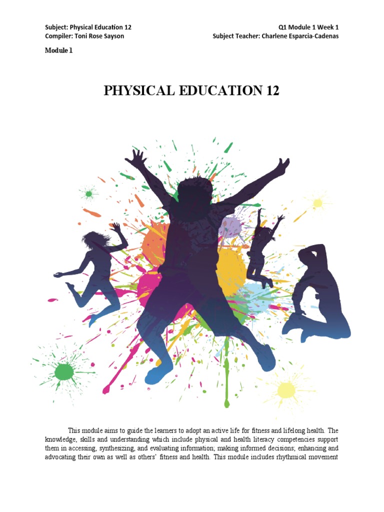 Physical Education 12: Fitness & Dance Module | PDF | Physical ...