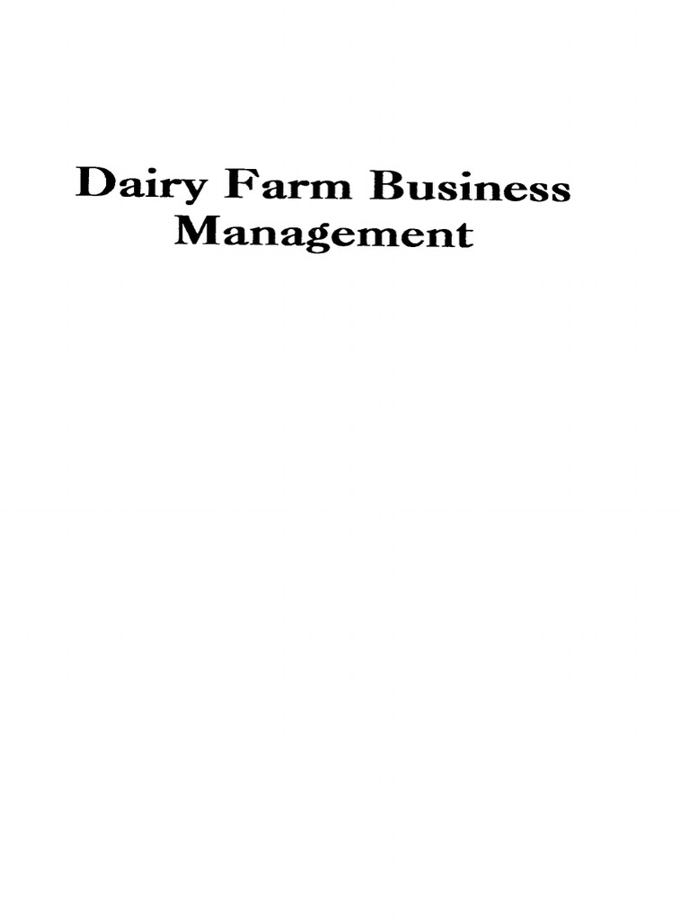 Dairy Farm Business Management PDF | PDF | Dairy Farming | Dairy Cattle