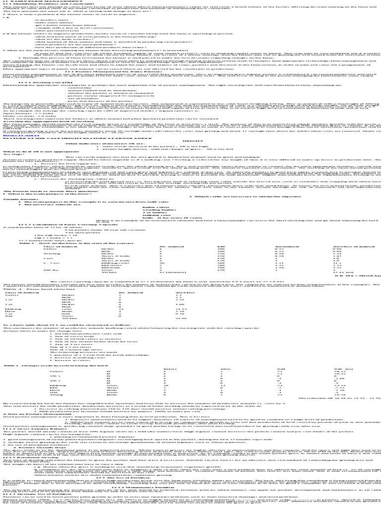 Dairy Farm Management Pdf Dairy Cattle Cattle