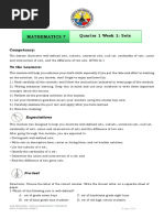 Week 2 Math 7 Module | PDF | Set (Mathematics) | Mathematical Concepts