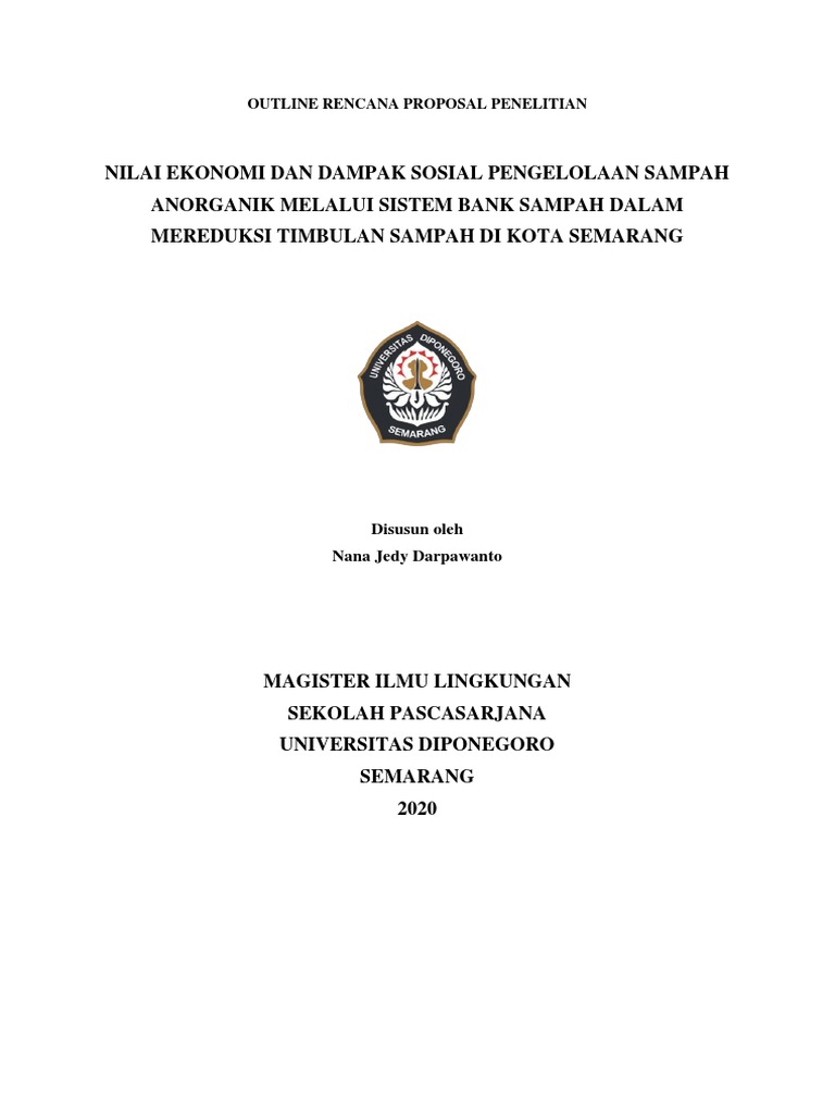 Outline Rencana Proposal Penelitian | PDF