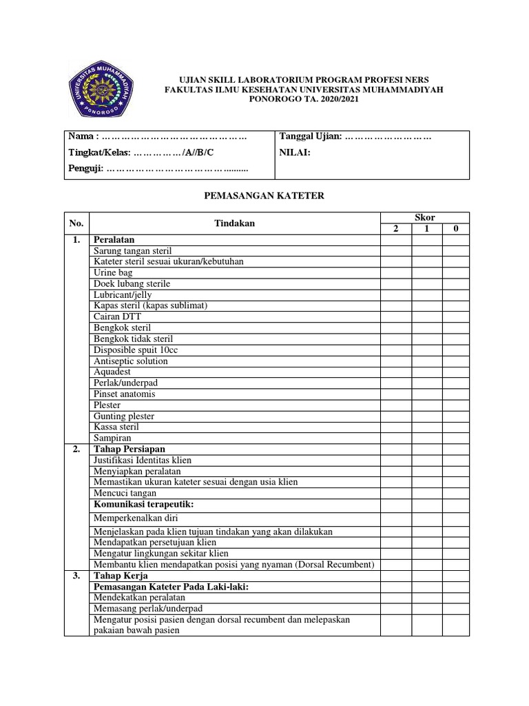 Pemasangan Kateter Ok Arsh | PDF