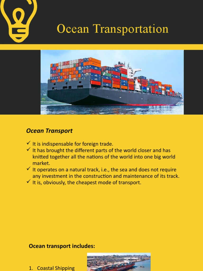 Ocean Transportation | Download Free PDF | Cargo | Containerization