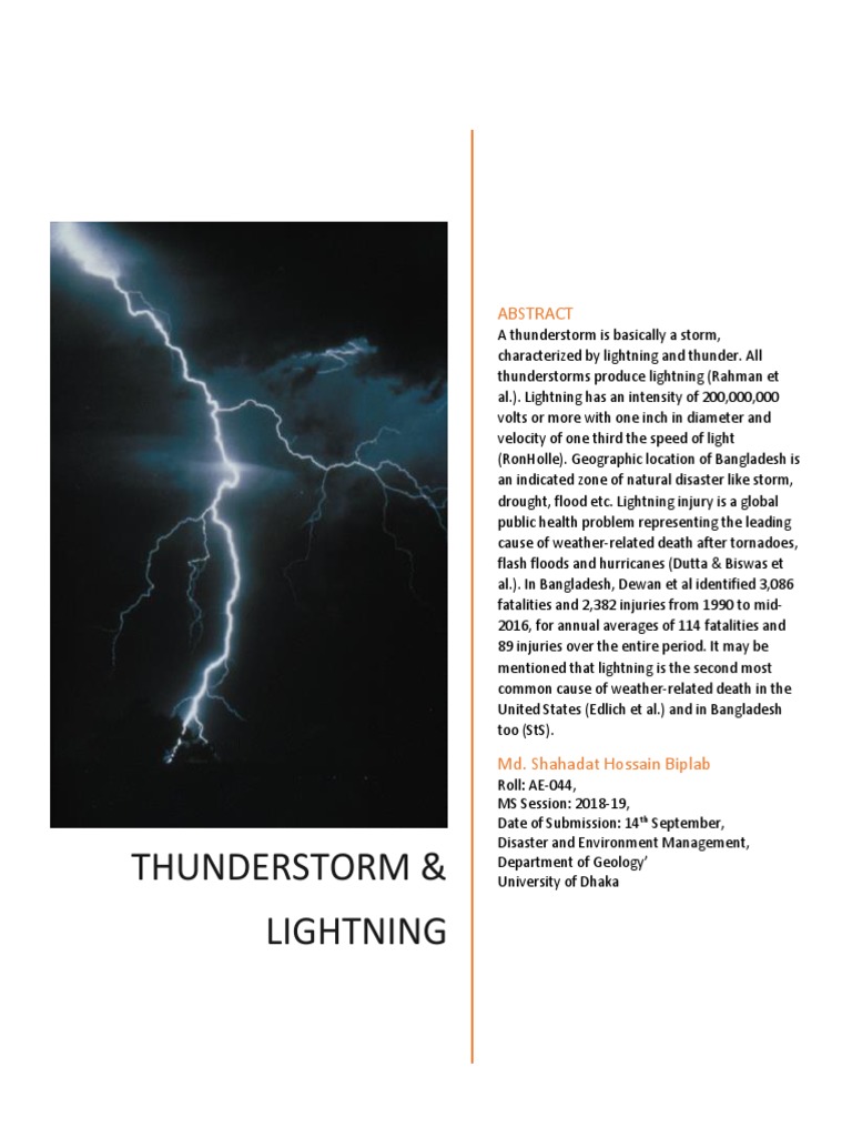 Lightning and Thunderstorm PDF | PDF | Lightning | Cloud