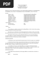 Sample Barangay Session Minutes | PDF | Government | Justice