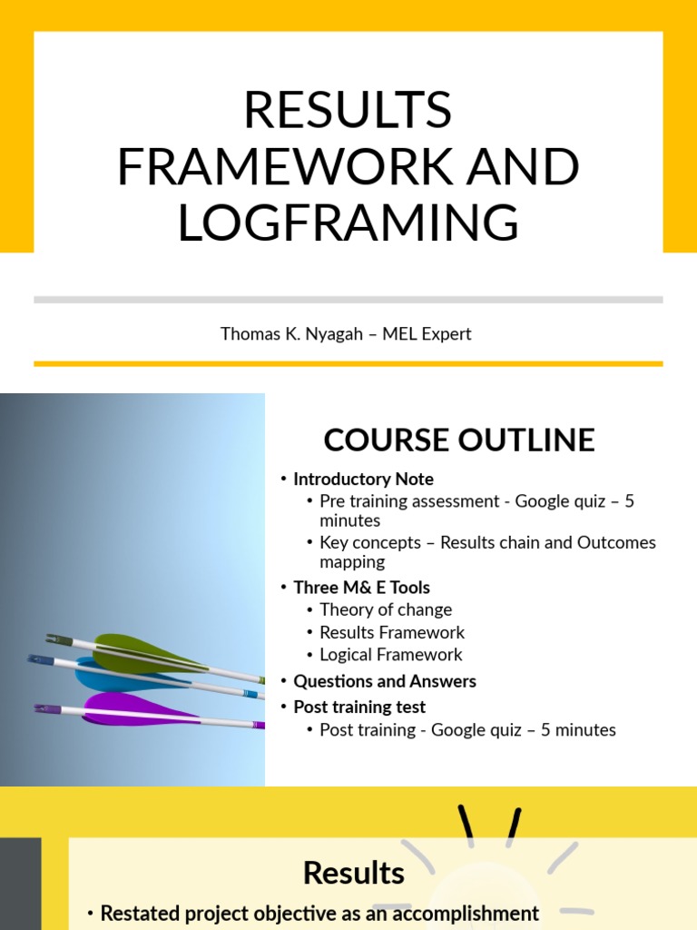 Results Framework and Logframe - 13th - October 2020 | PDF | Goal ...