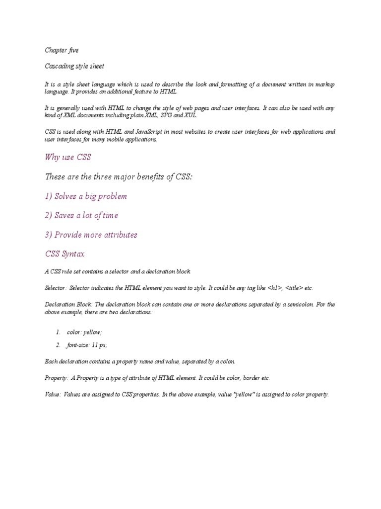 Chapter 5 | PDF | Cascading Style Sheets | Html Element