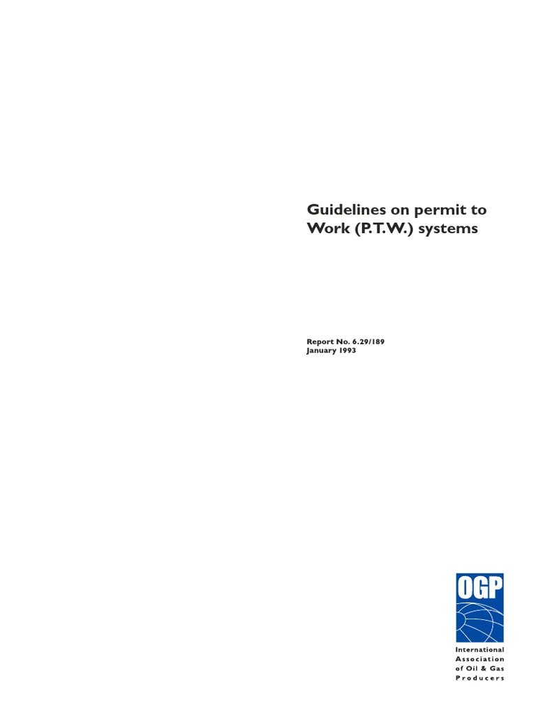 Guidelines On Permit To Work - OGP PDF | PDF | Business