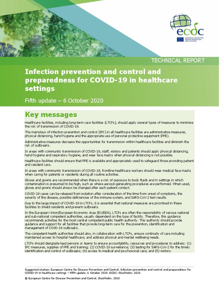 Infection Prevention and Control and Preparedness For COVID-19 in ...