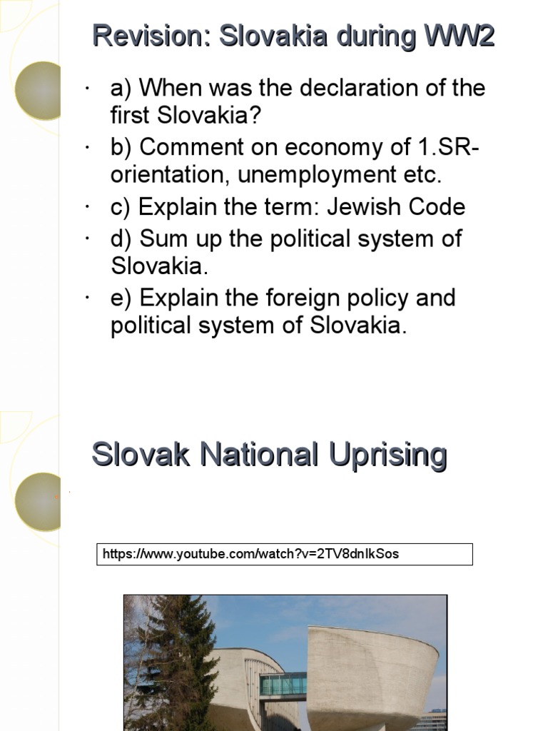 Revision: Slovakia During WW2 | PDF | Slovakia | Czechoslovakia