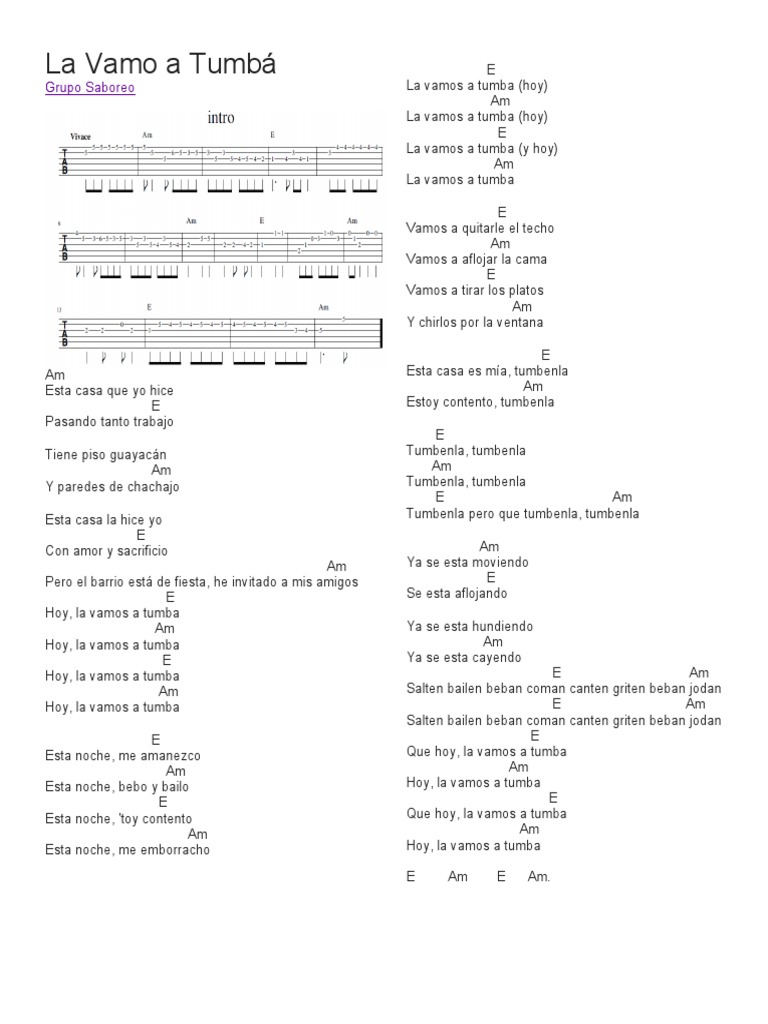 La Vamo A Tumbá | PDF