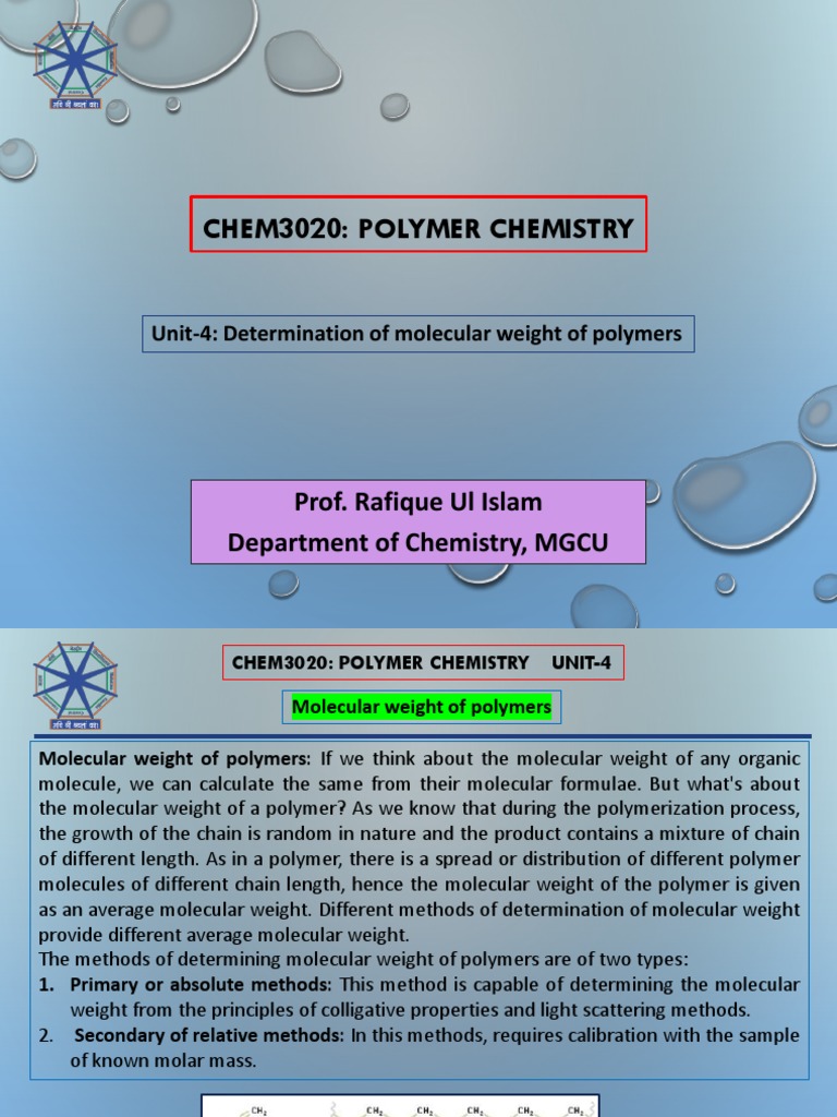 MW Polymer B7 PDF | PDF | Molecular Mass | Polymers