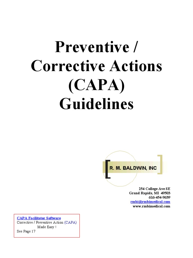 CAPA Guidelines | PDF