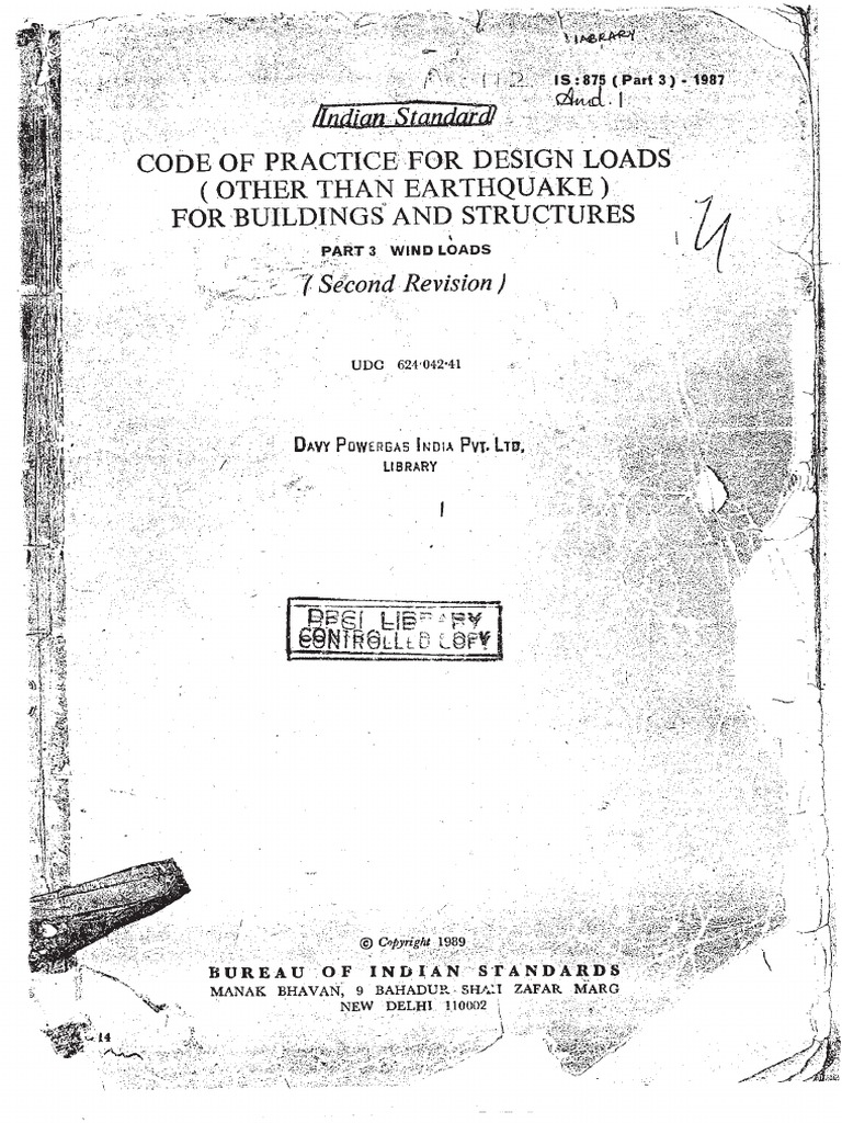 Part 1 - IS 875 | PDF