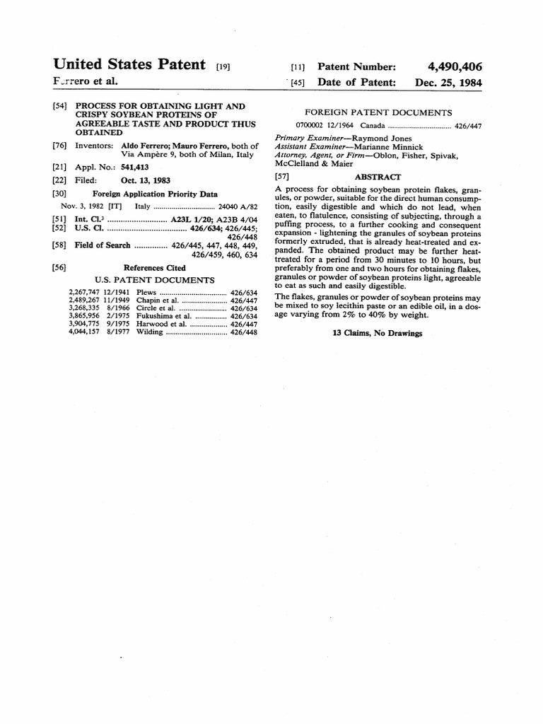 United States Patent (19) : (45) Date of Patent: Dec. 25, 1984 | PDF ...