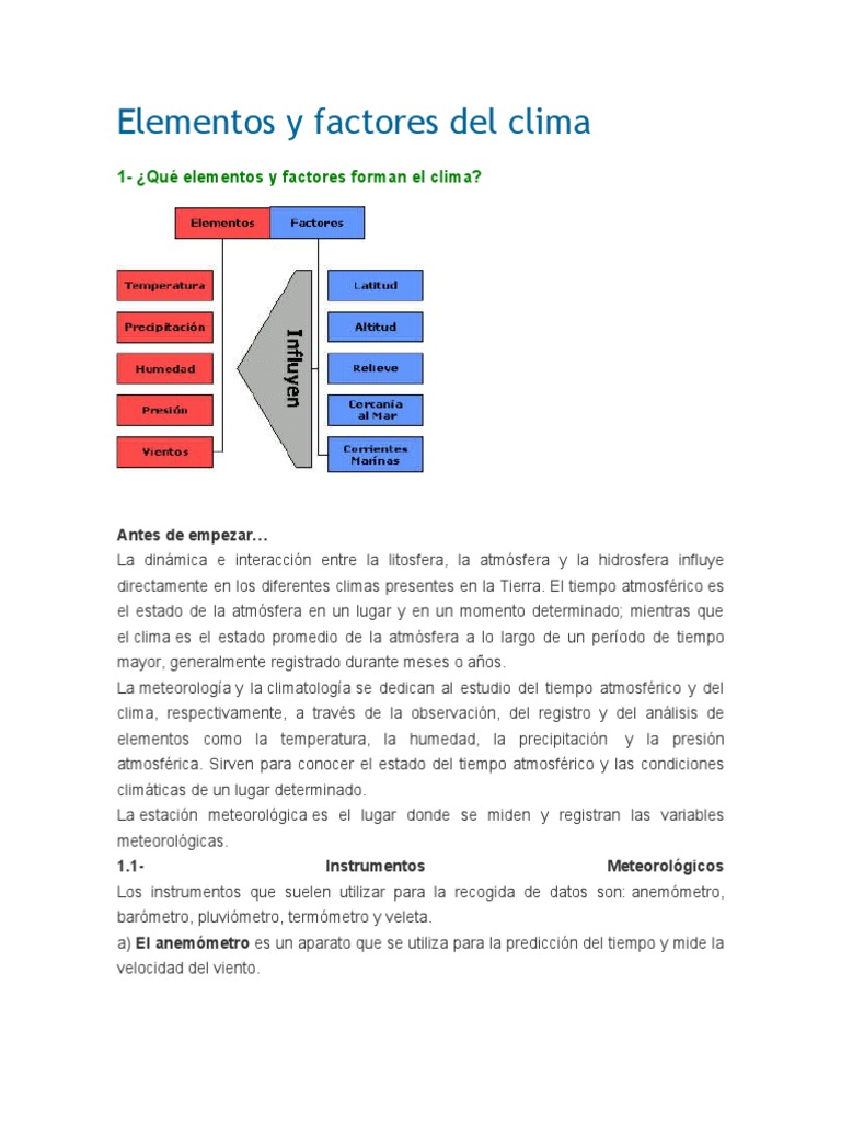 Elementos de El Clima | PDF | Clima | Humedad