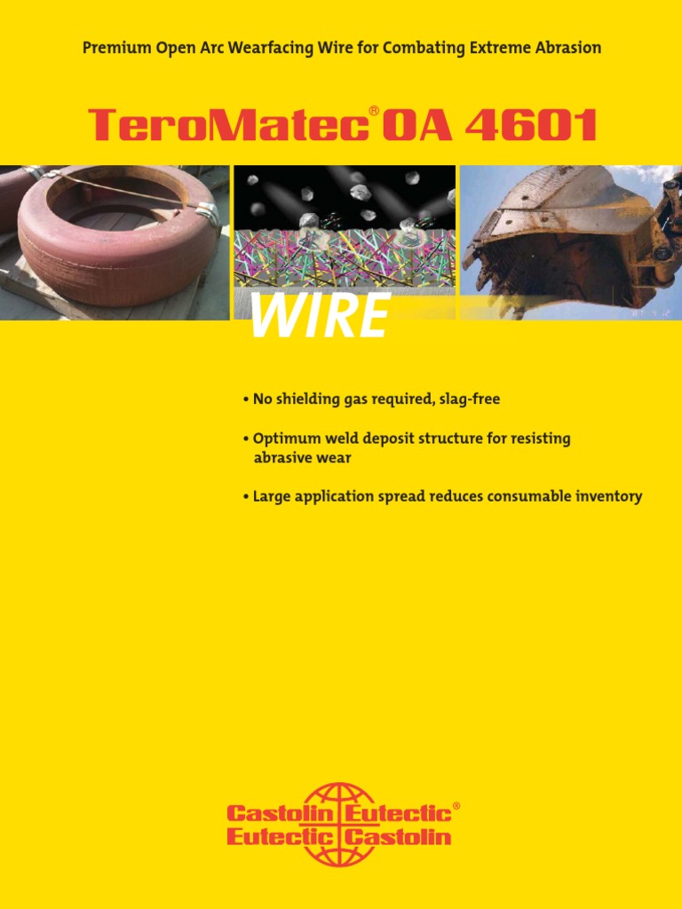 Teromatec Oa 4601: Premium Open Arc Wearfacing Wire For Combating Extreme Abrasion | Download ...