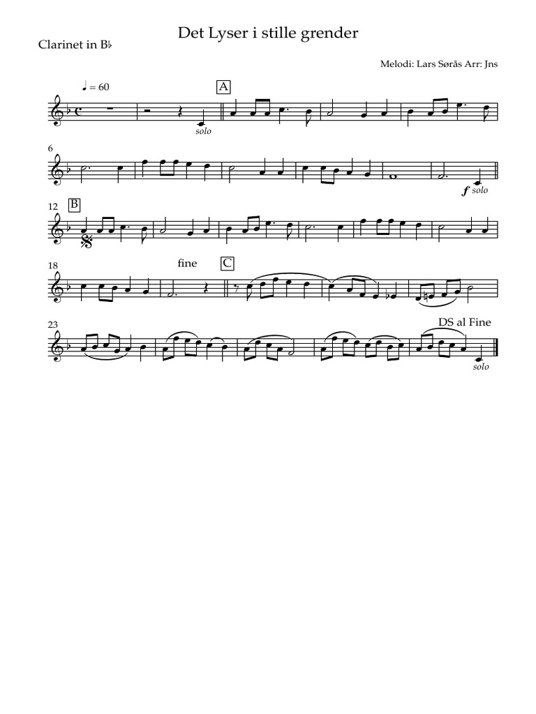 Det Lyser I Stille Grender Kvartett - Parts | PDF | Musique jazz ...