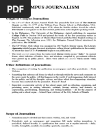 Campus Journalism Module | PDF | Journalism | Mass Media