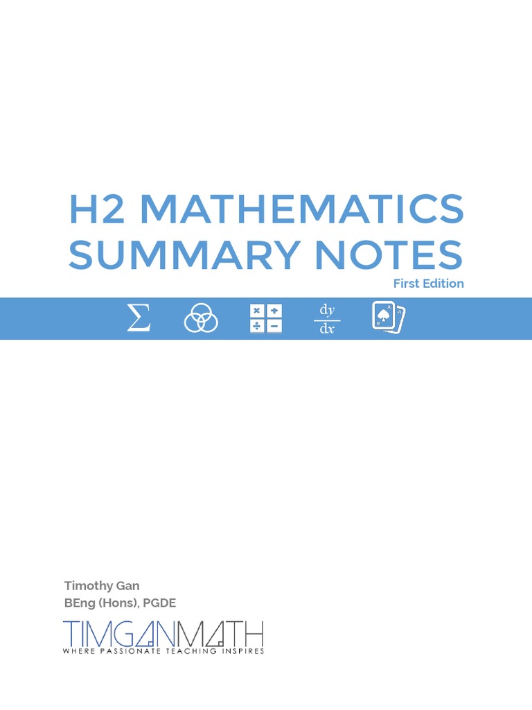 H2 Math Summary Notes Online PDF | PDF | Asymptote | Probability ...