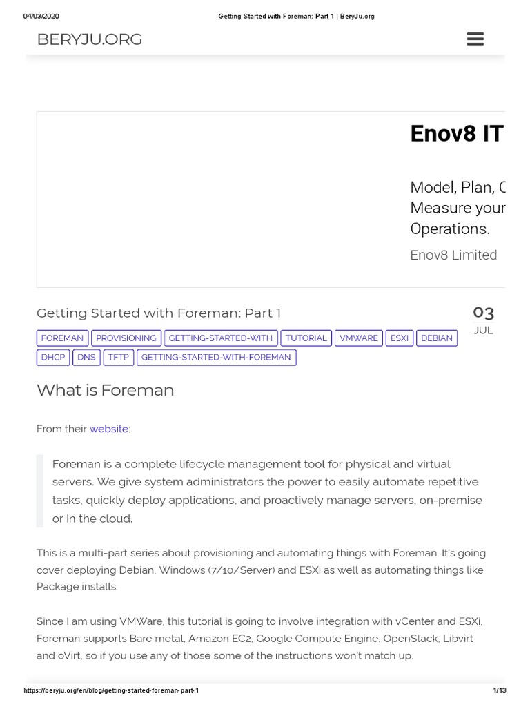 Getting Started With Foreman - Part 1 | PDF | Virtual Machine | Domain Name System