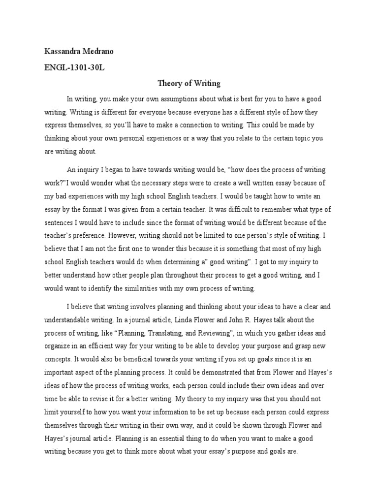 Theory of Writing Draft | Download Free PDF | Applied Psychology ...